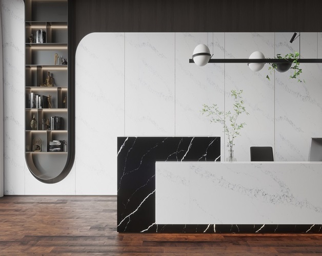 Đá thạch anh Vicostone BQ8628 Statuario - Vẻ đẹp phá cách