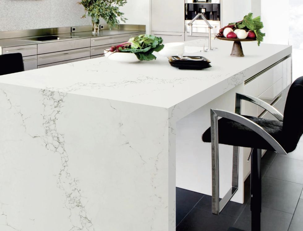 Đá thạch anh Vicostone BQ8628 Statuario - Vẻ đẹp phá cách
